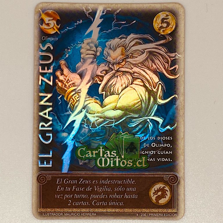 4/236 El Gran Zeus - Mitos Y Leyendas - Helénica - Cartas Mitos