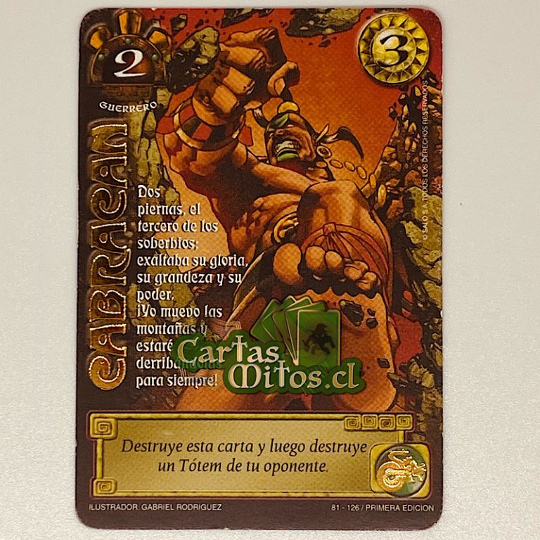 81/126 Cabracán - Mitos Y Leyendas - La Ira Del Nahual - Cartas Mitos