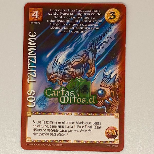 94/236 Los Tzitzimime - Mitos Y Leyendas - Guerrero Jaguar - Cartas Mitos