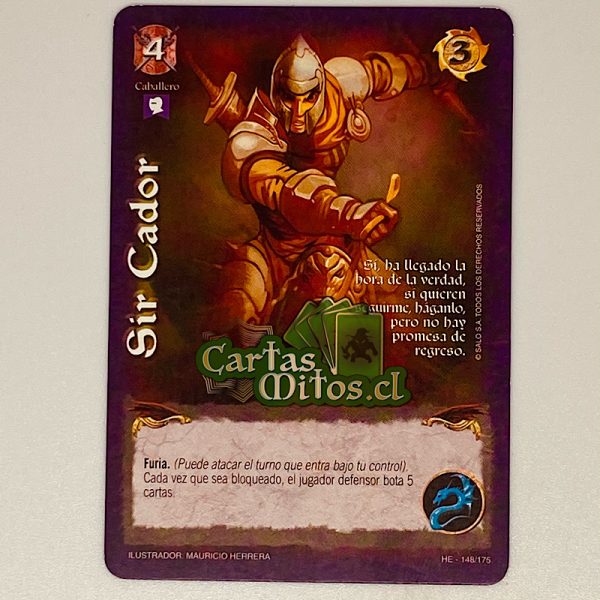 148/175 Sir Cador - Mitos Y Leyendas - Héroes - Cartas Mitos