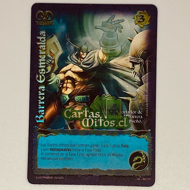 66/175 Barrera Esmeralda - Mitos Y Leyendas - Héroes - Cartas Mitos