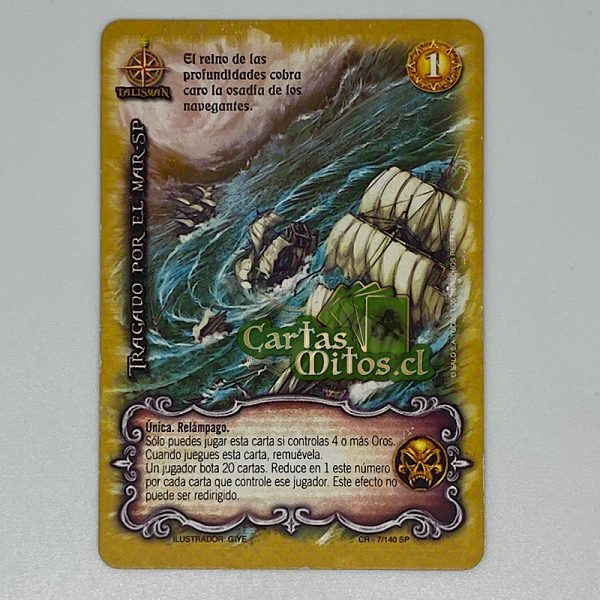 Tragado por el mar-SP Sin Foil - Mitos Y Leyendas - Cartas Álbum De Estampas - Cartas Mitos