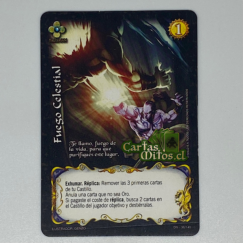 Fuego Celestial Sin Foil - Mitos Y Leyendas - Cartas Álbum De Estampas - Cartas Mitos