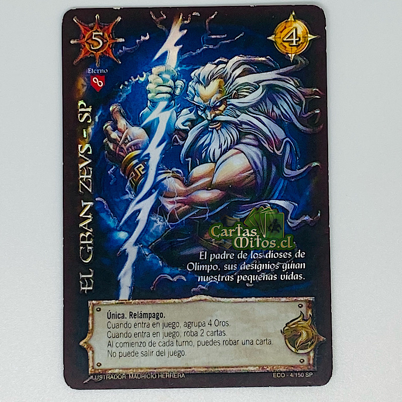 El Gran Zeus SP - Mitos Y Leyendas - Carta Varias - Cartas Mitos