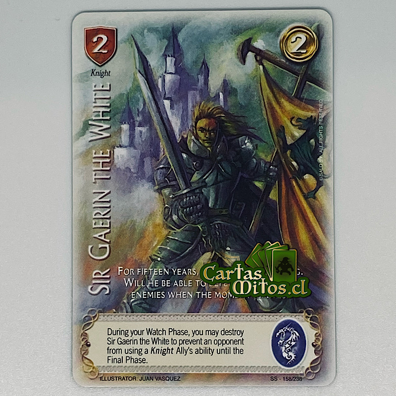 158/236 Sir Gaerin The White - MyL - Sacred Sword - Cartas Mitos